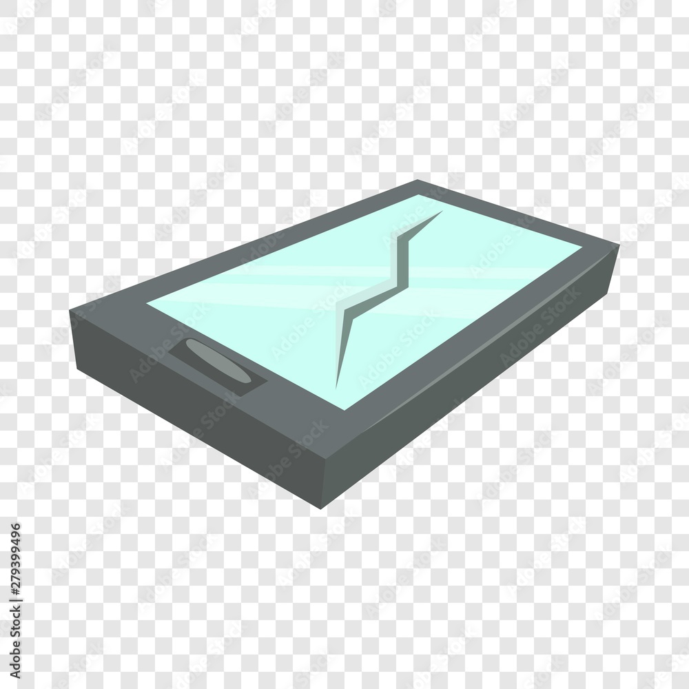 Broken phone icon. Cartoon illustration of broken phone vector icon for ...