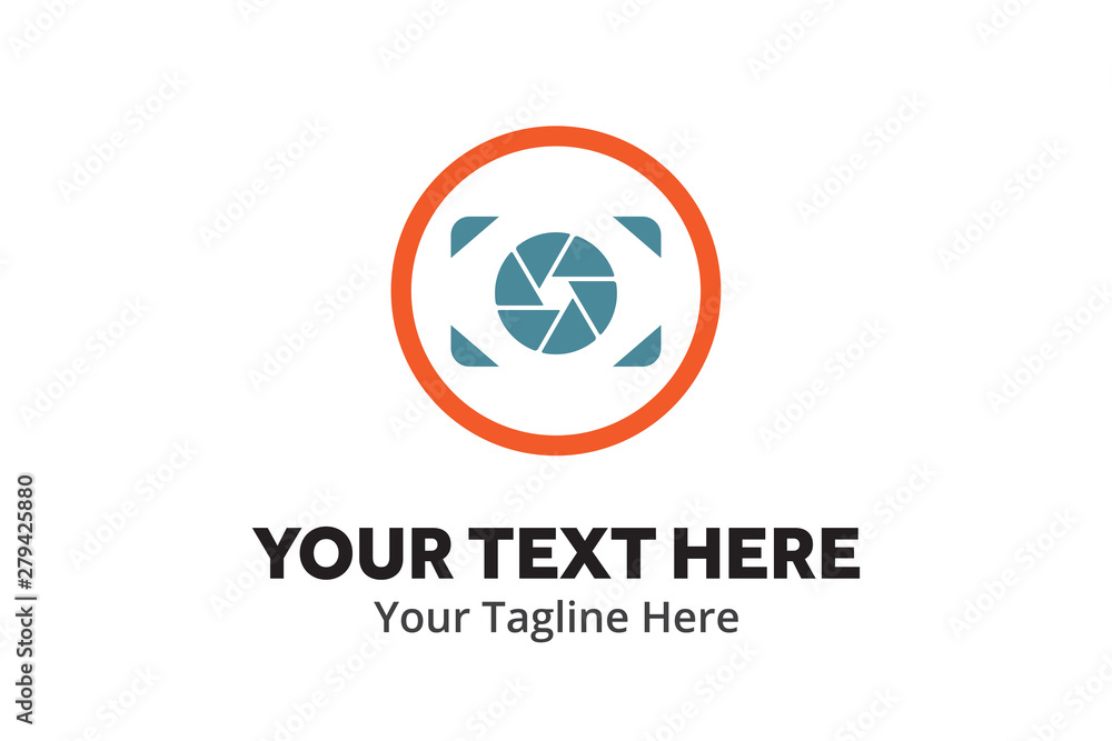 simple camera logo creative design in flat style with color .camera ...