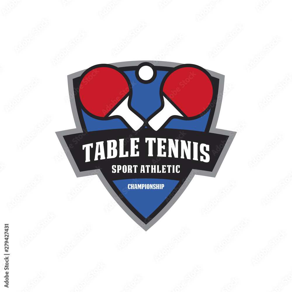 table tennis emblem badge logo icon vector template Stock Vector ...