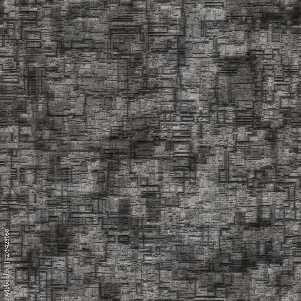 Spaceship hull texture or pattern. Seamless SciFi Panels. Futuristic ...