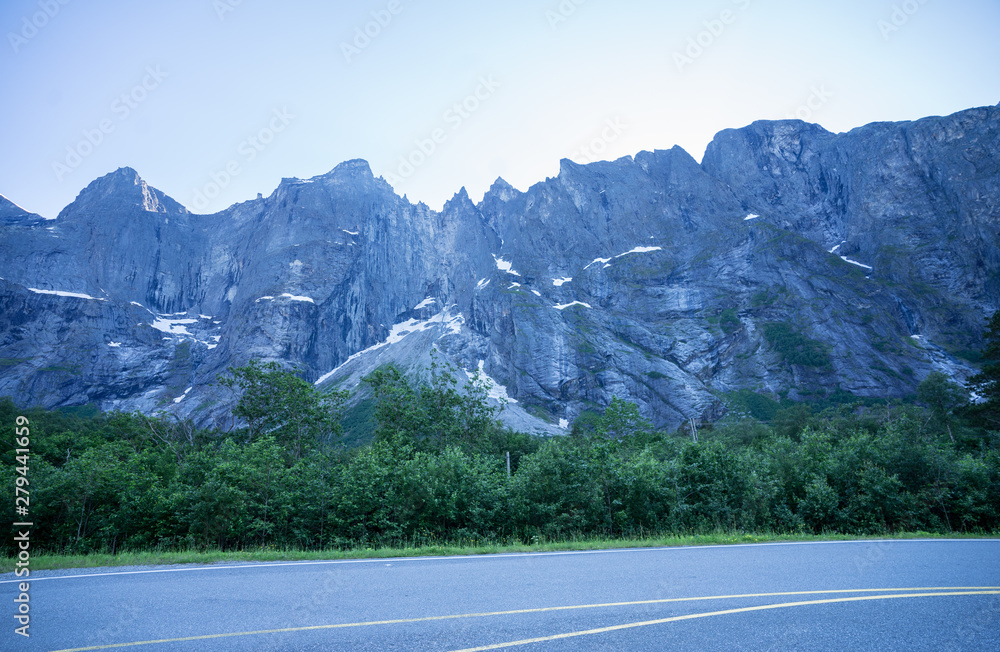 The Troll Wall (also known as Trollveggen) - part of the mountain ...