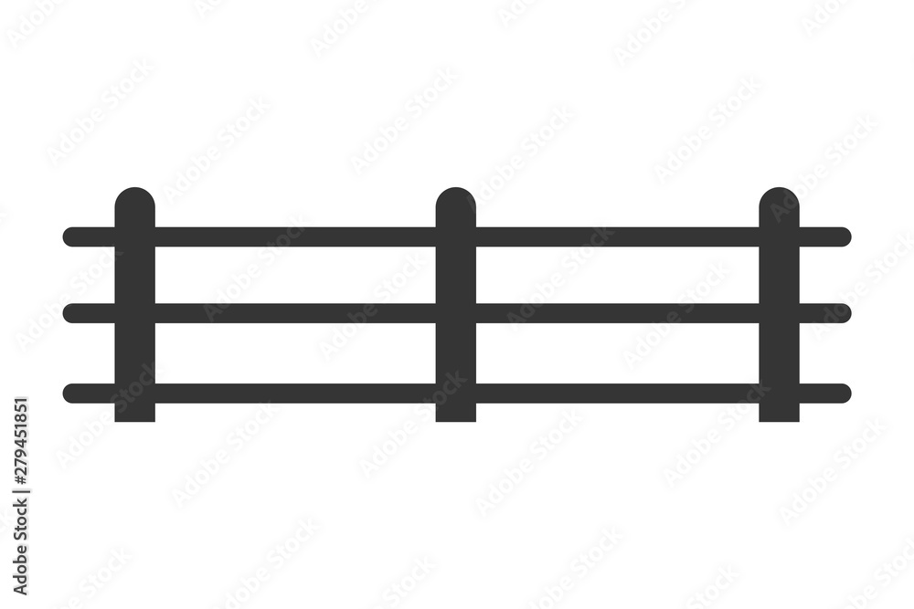 Fence icon trendy template color editable. Fence symbol vector sign ...