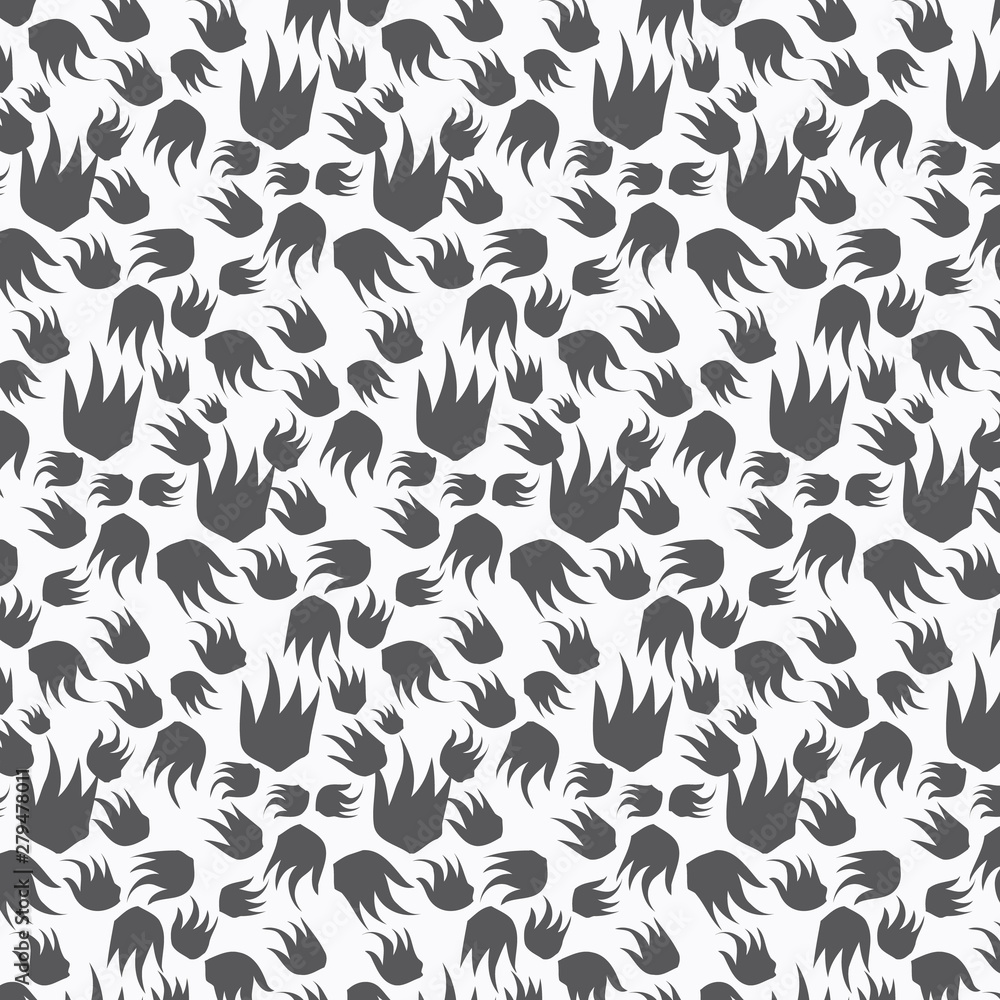 Abstract devil palm hand, vector pattern, vector clean for fabric ...