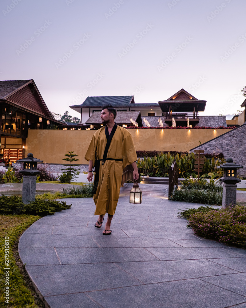 Onsen Spa, japanese onsen bath in Thailand , young men in Onsen bath ...