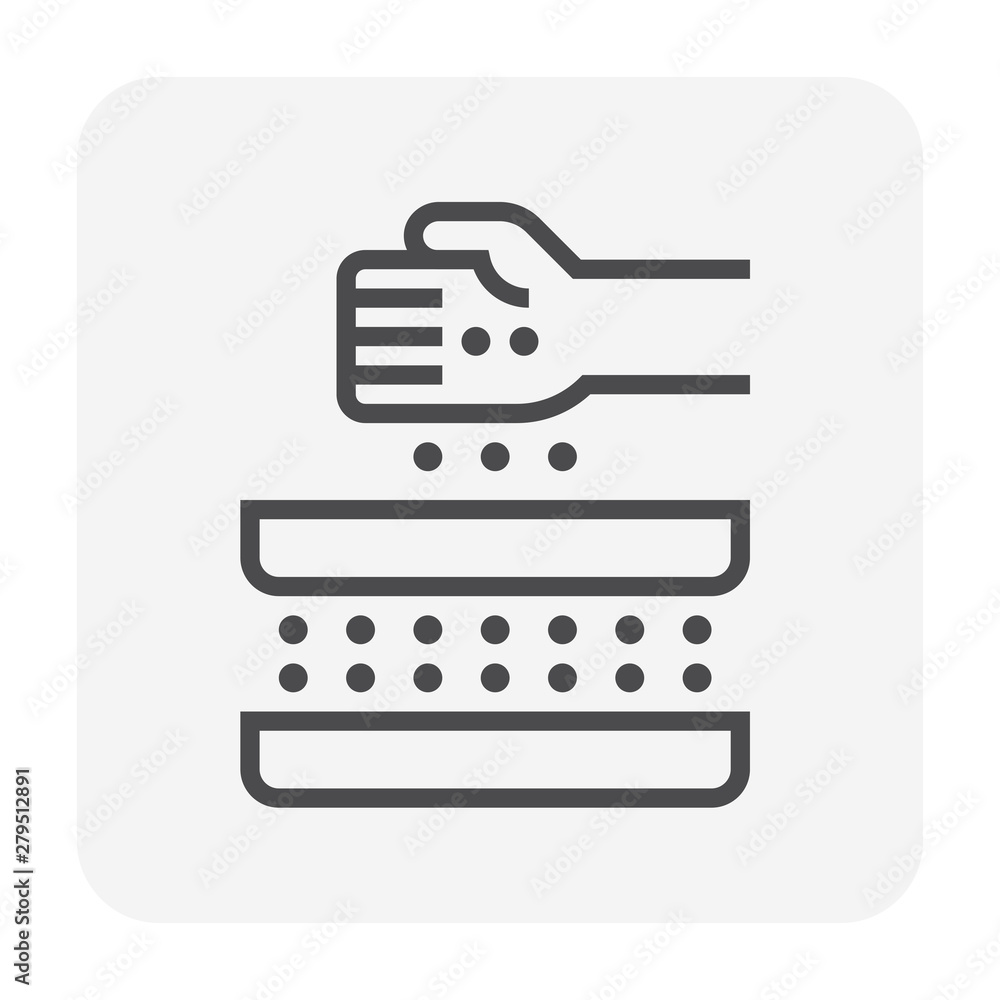 Sieve analysis vector icon. Laboratory test of geotechnical engineering ...
