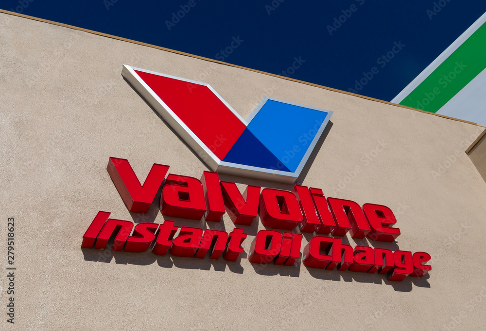 Valvoline Instant Oil Change Exterior and Logo Stock Photo | Adobe Stock