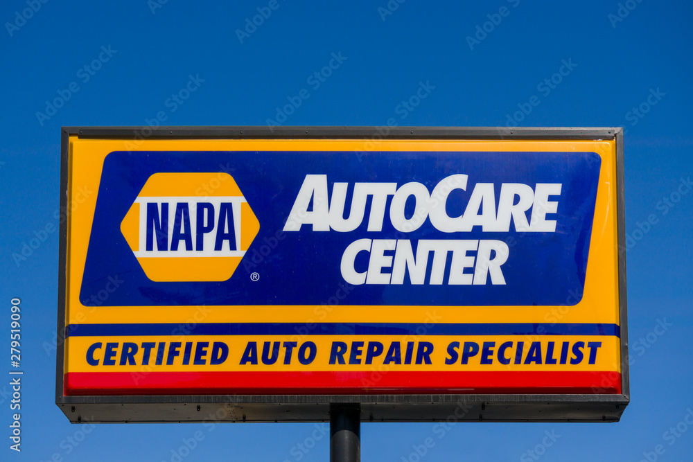NAPA Auto Parts Store Sign and Logo Stock Photo | Adobe Stock