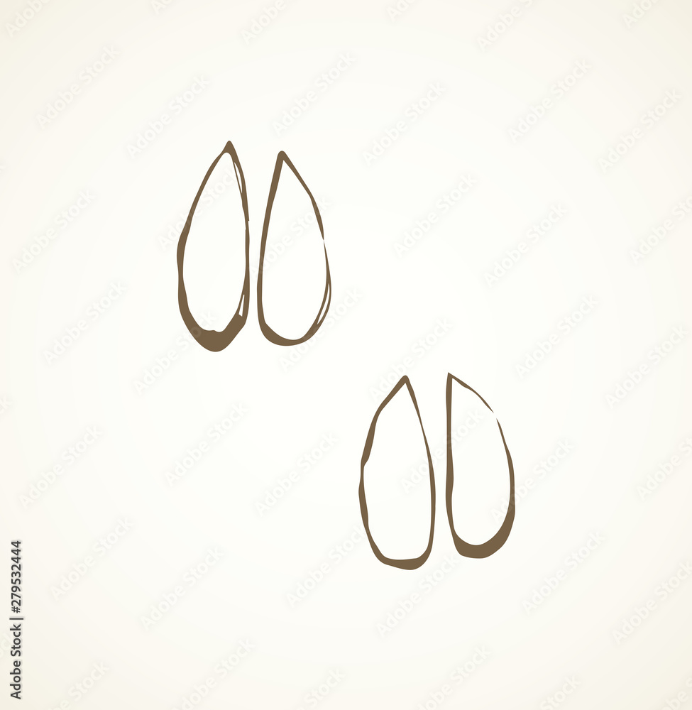 Traces of hooves. Vector drawing Stock Vector | Adobe Stock