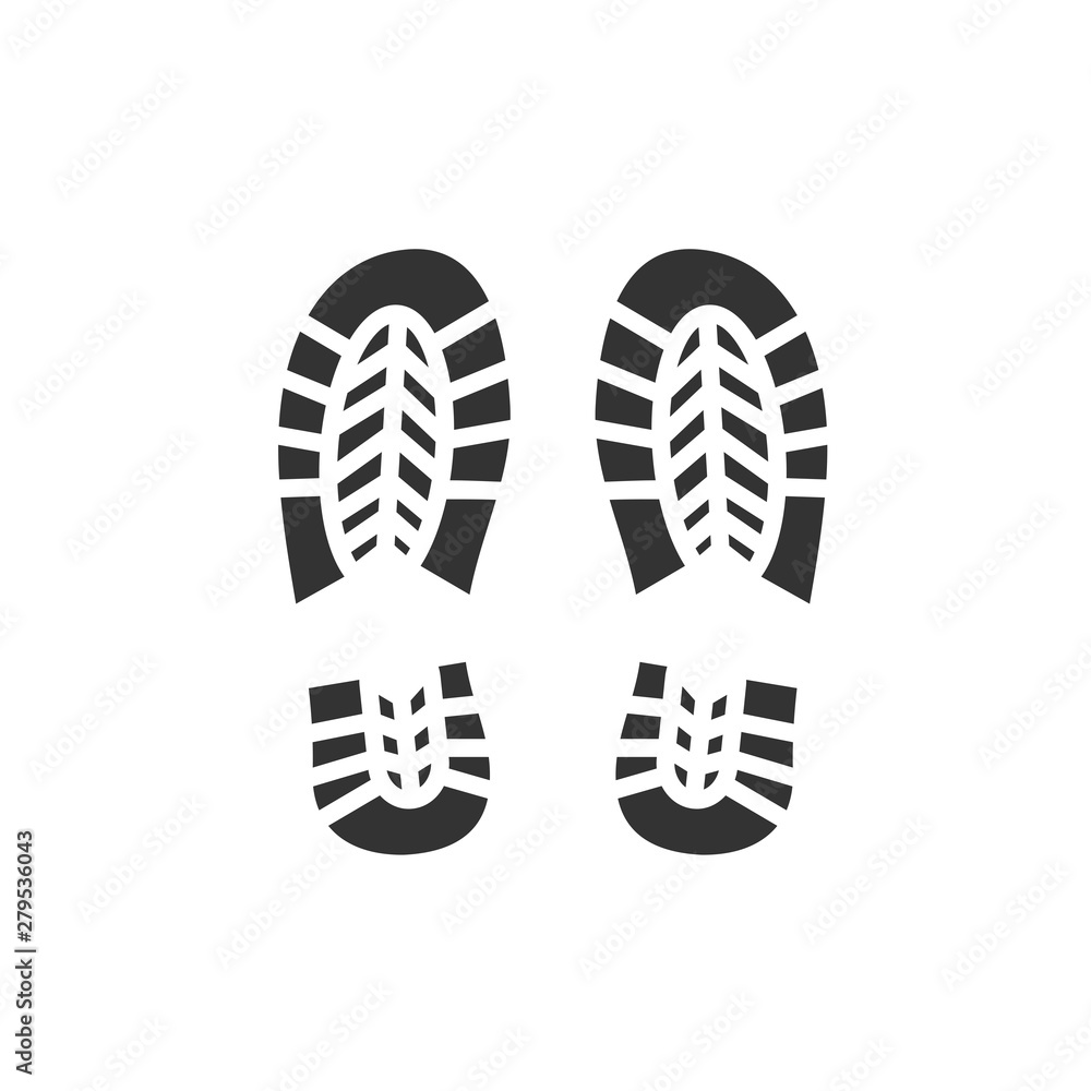 Footsteps icon template color editable. Shoes Footsteps symbol vector ...