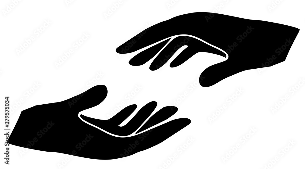 Vector Helping Hands Stock Vector | Adobe Stock