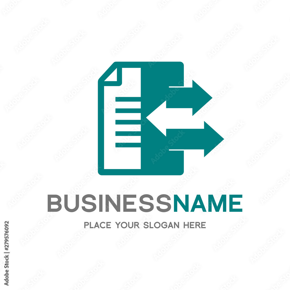 Share Document Icon Logo Design Element. Transfer file. This logo si ...