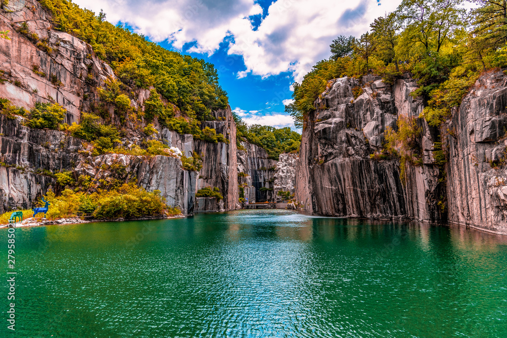 Granite valley The emerald green embrace. at pocheon Art valley, South ...