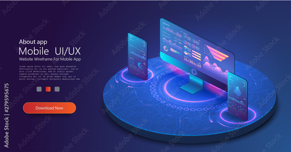 Application of PC, phone with business graph and analytics data on ...