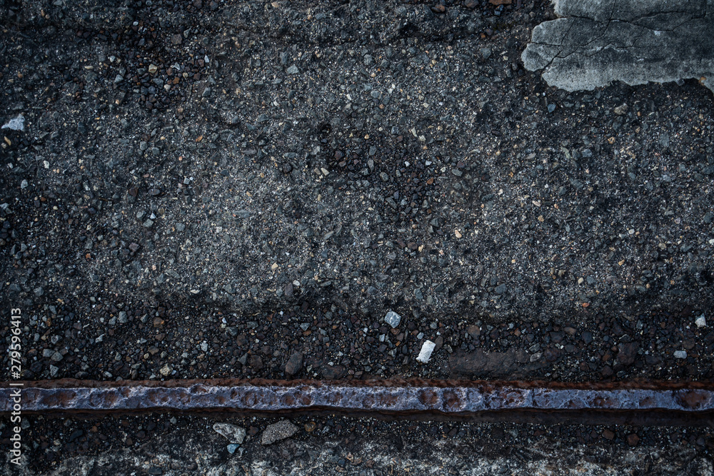 Dark concrete texture with old rail road line background graphic asset ...