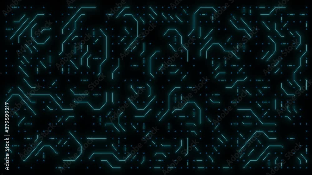 Circuit Board Background. Animated circuit board, seamlessly loopable. Perfectly usable as a ...