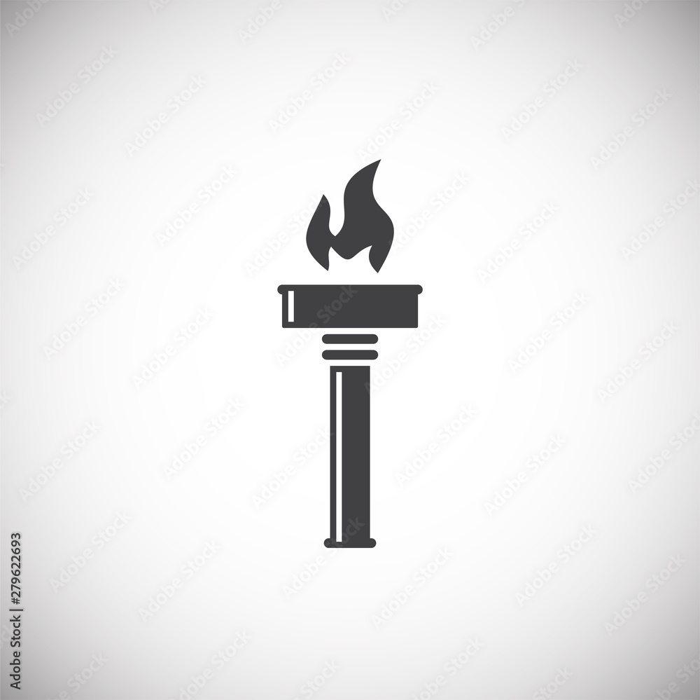 Torch icon on background for graphic and web design. Simple ...