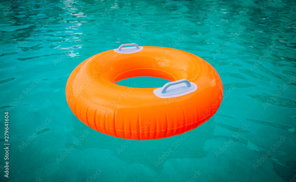 kids floatie in the pool, water safety and summer fun Stock Photo ...