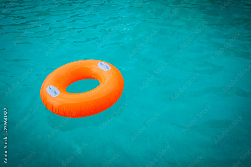 kids floatie in the pool, water safety and summer fun Stock Photo ...
