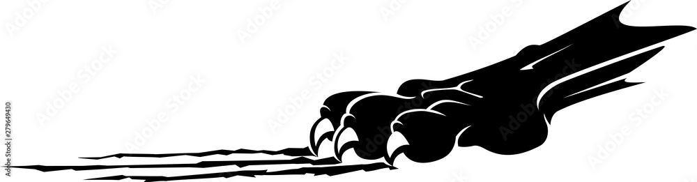 Panther Claw Side View Stock Vector | Adobe Stock