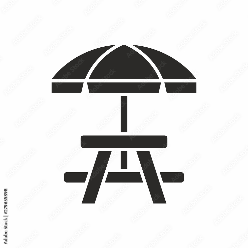 Picnic table icon Stock Vector | Adobe Stock