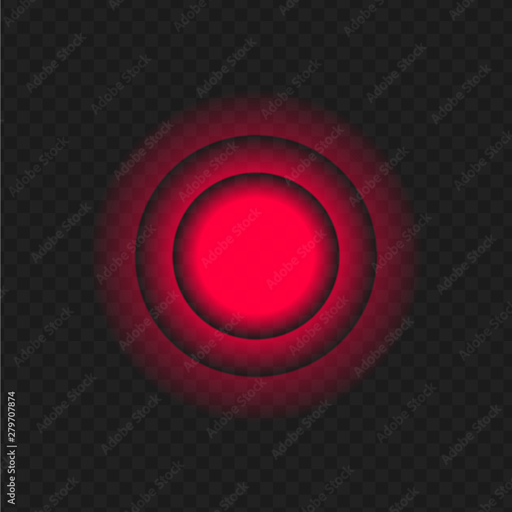 Vector pain dot radial icon. Red gradient blue flat circle ache sign ...