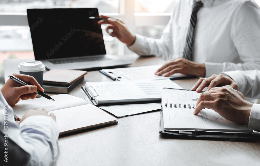 Business team meeting Strategy Planning with new startup project plan ...