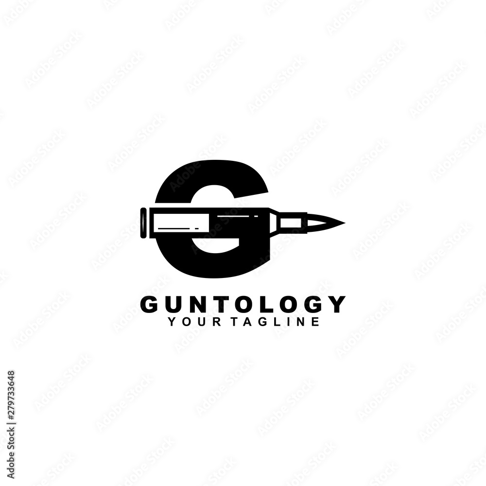 initial G with bullet logo design Stock Vector | Adobe Stock