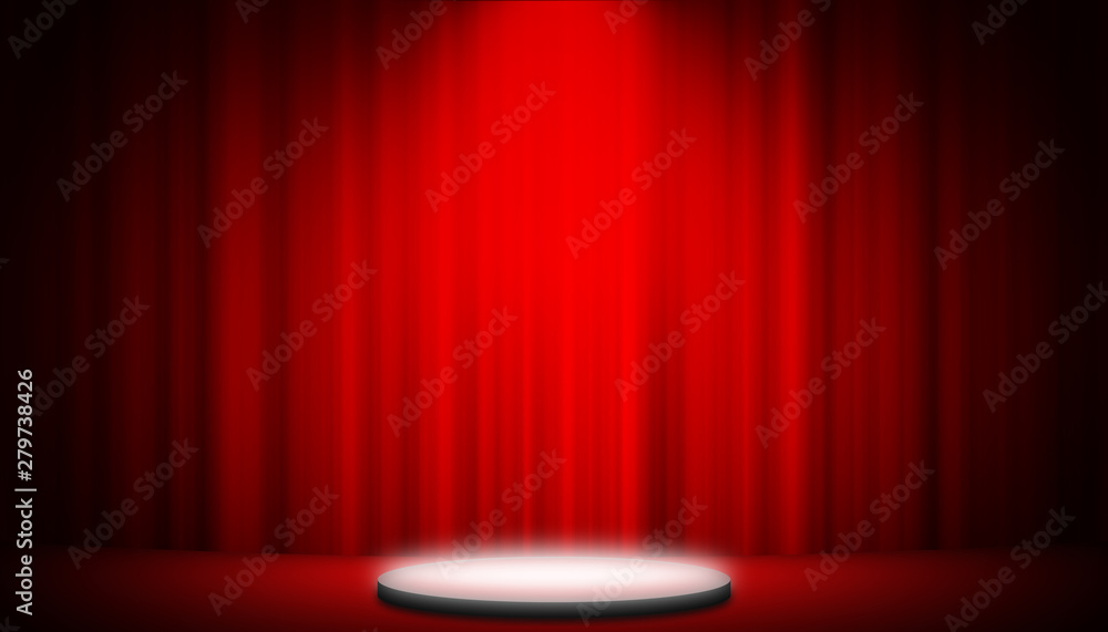 Theater red curtain on stage graphics entertainment background, Red ...