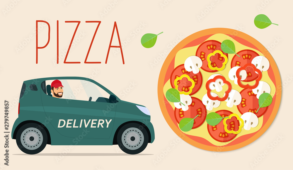 Pizza Delivery Car Sign
