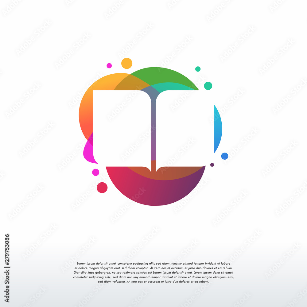 Colorful Book logo vector, Education logo designs template, design ...