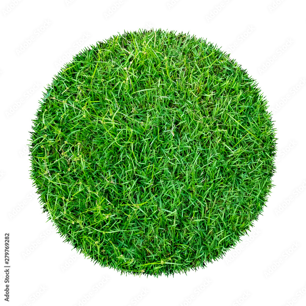 Abstract green grass texture for background. Circle green grass pattern ...