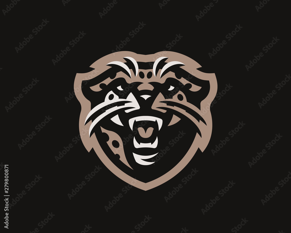 Leopard head modern logo, template design emblem for a sport and eSport ...