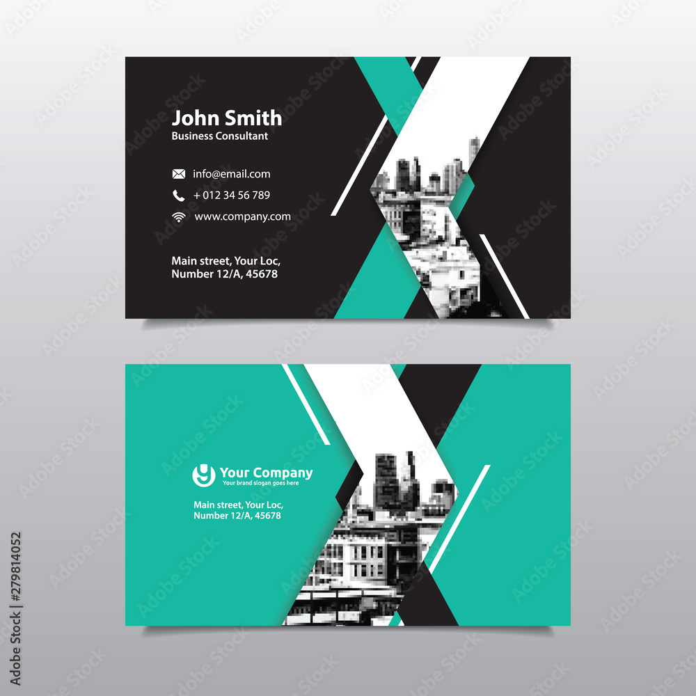 City Background Business Card Design Template. Can be adapt to Brochure ...