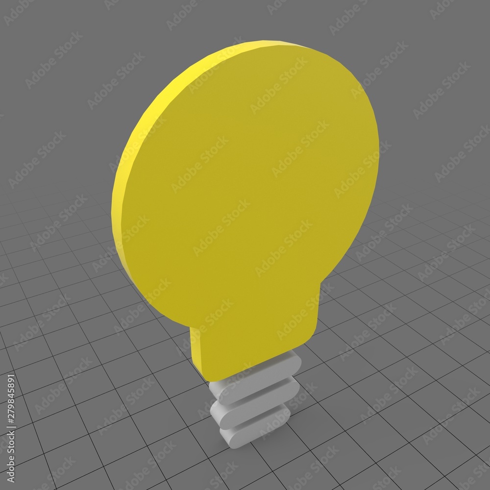 Light bulb symbol Stock 3D asset | Adobe Stock