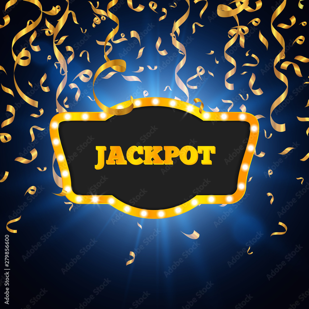 Winner background with gold glitter texture. Retro light banner. Vector ...