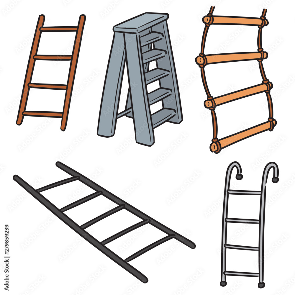 vector set of ladder Stock Vector | Adobe Stock