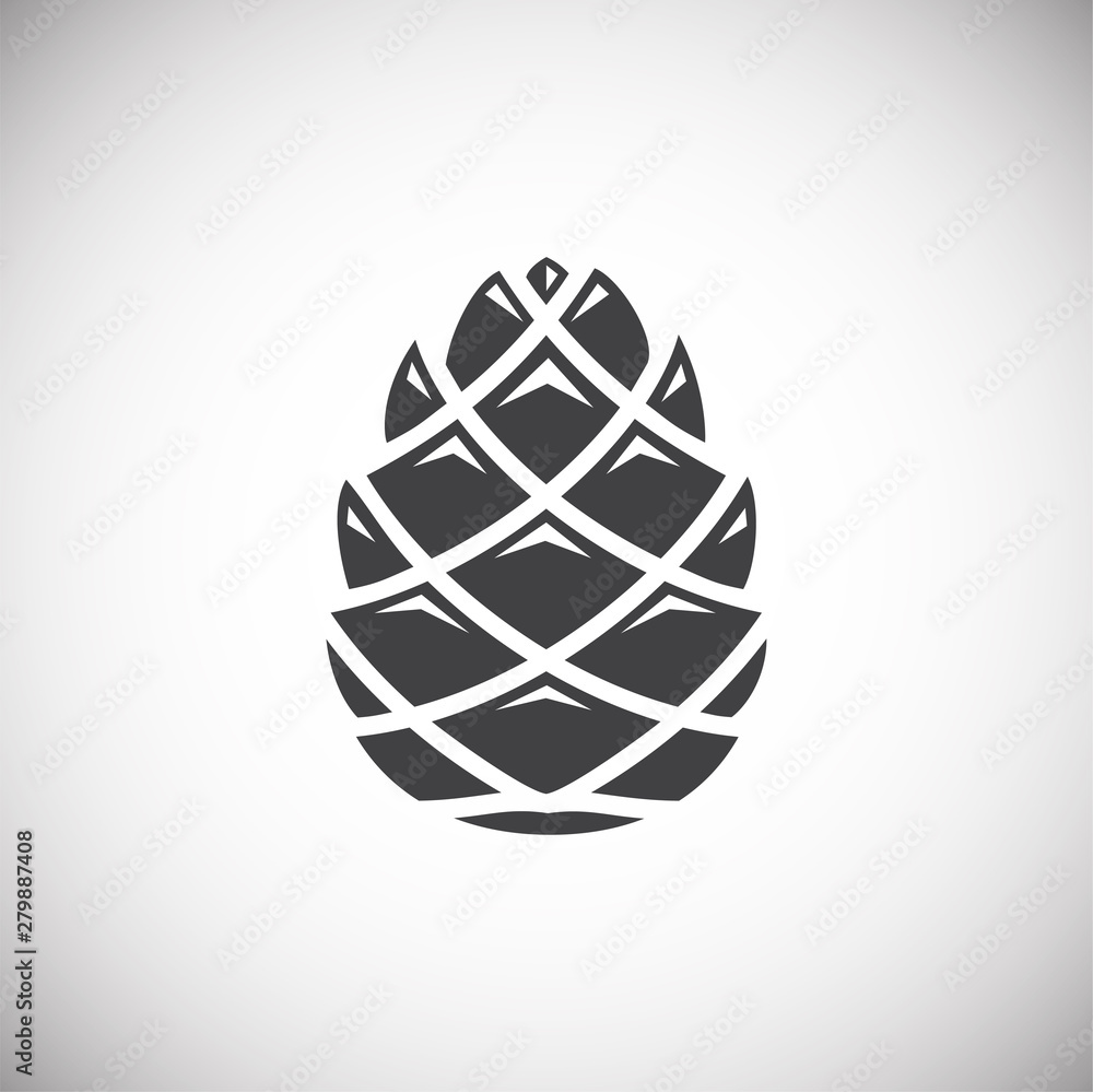Pine cone icon on background for graphic and web design. Simple ...