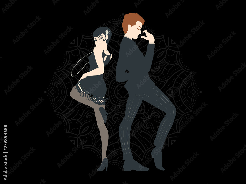 Vintage Flapper Girl Dancing