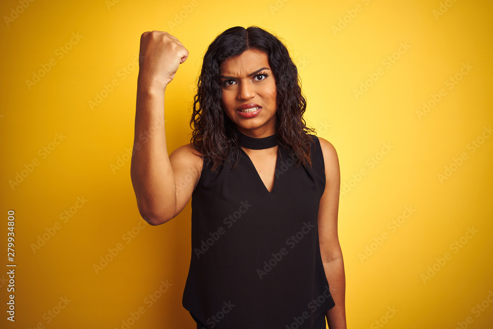 Transsexual transgender elegant businesswoman standing over isolated ...