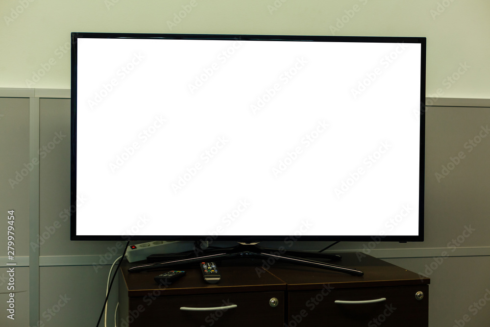 4k monitor tv white screen Stock Photo | Adobe Stock