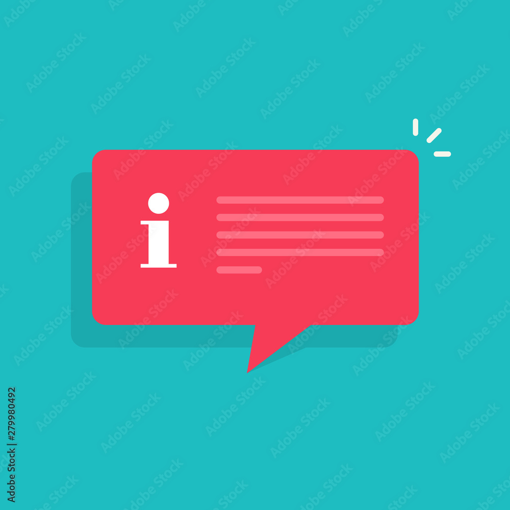 Vetor de Information notification message notice bubble speech vector ...