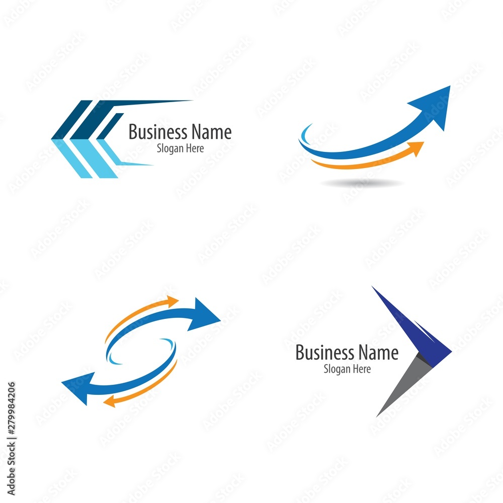 Arrow logo template vector icon Stock Vector | Adobe Stock