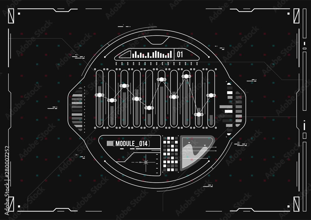 Futuristic UI elements. Abstract Vector illustration. Technology ...