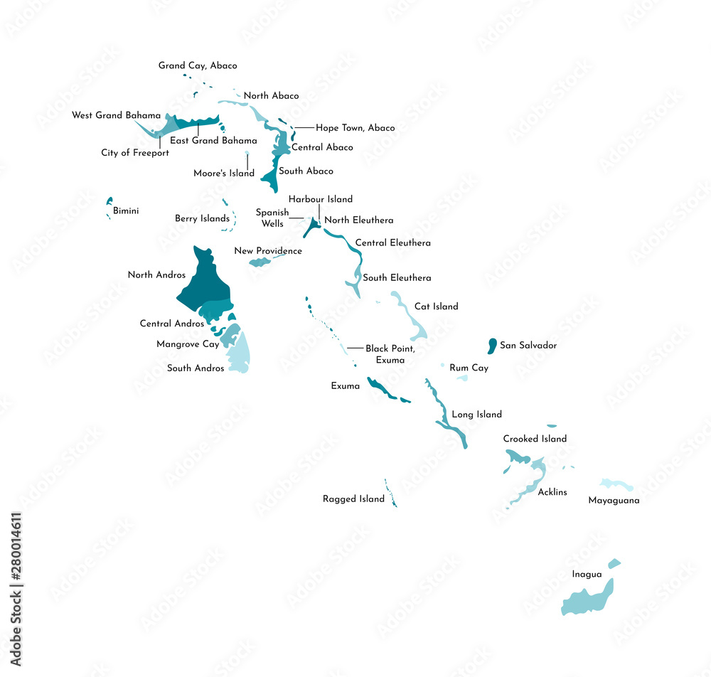Vector isolated illustration of simplified administrative map of the ...