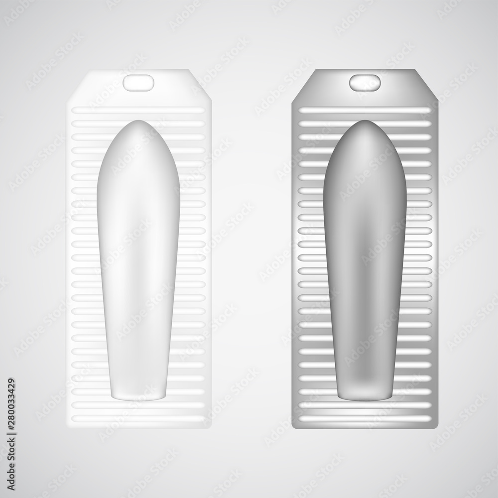 Suppository package set vector isolated on white. Rectal or vaginal ...