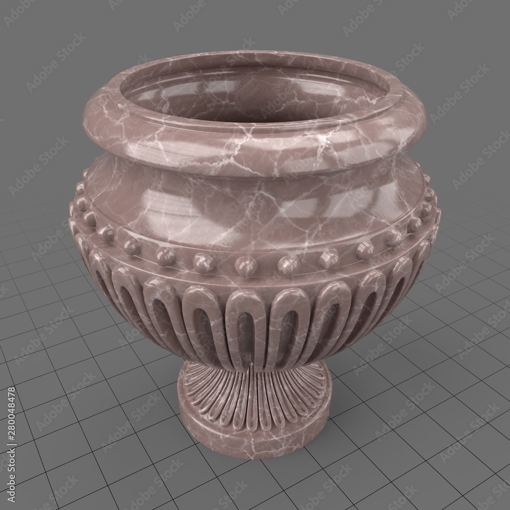 Marble garden urn 3 Stock 3D asset | Adobe Stock