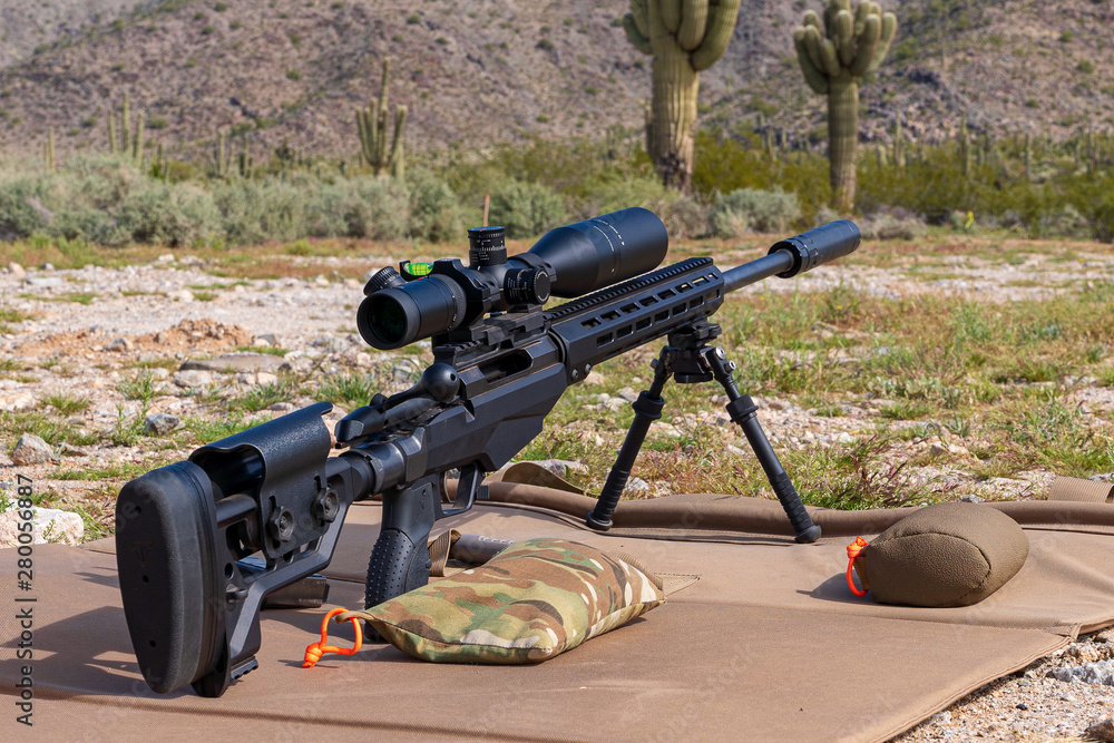 Silenced Bolt Action Sniper Rifle