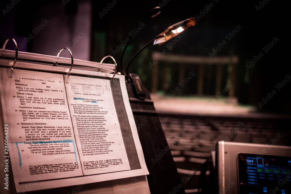 Script for theater Stock Photo | Adobe Stock