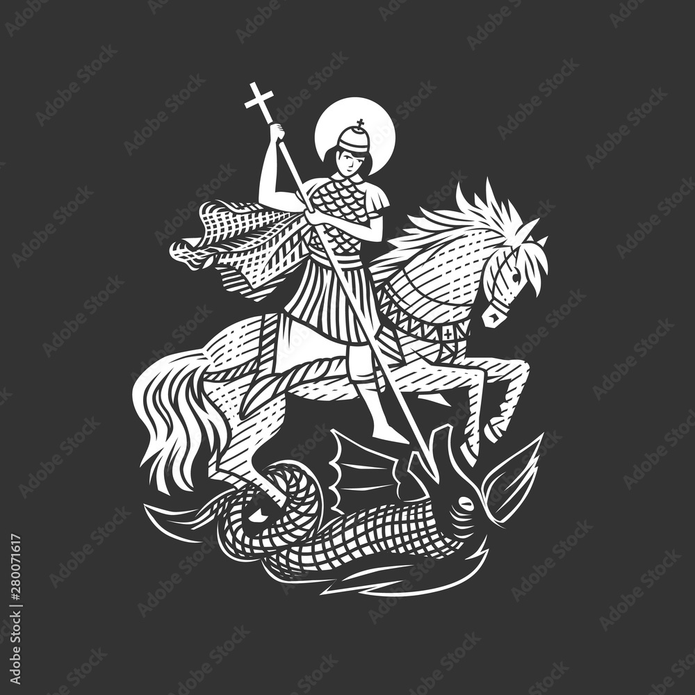 Saint George. Vector illustration. Stock Vector | Adobe Stock