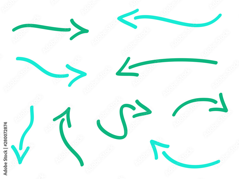 Colored infographic elements isolated on white. Set of sketchy ...